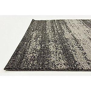 Unique Loom Del Mar Collection Area Rug - Lucille (5' 3" x 8' Rectangle, Dark Gray/ Ivory)