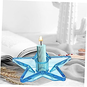 LIGHTAOTAO Five-Pointed Star Candlestick Die Hand Decor Resin Table Mold Jewlery Tray Silicone Molds for Resin Star Trinket Tray Molds Star Silicone Molds DIY Epoxy Mold Creative Epoxy Mold