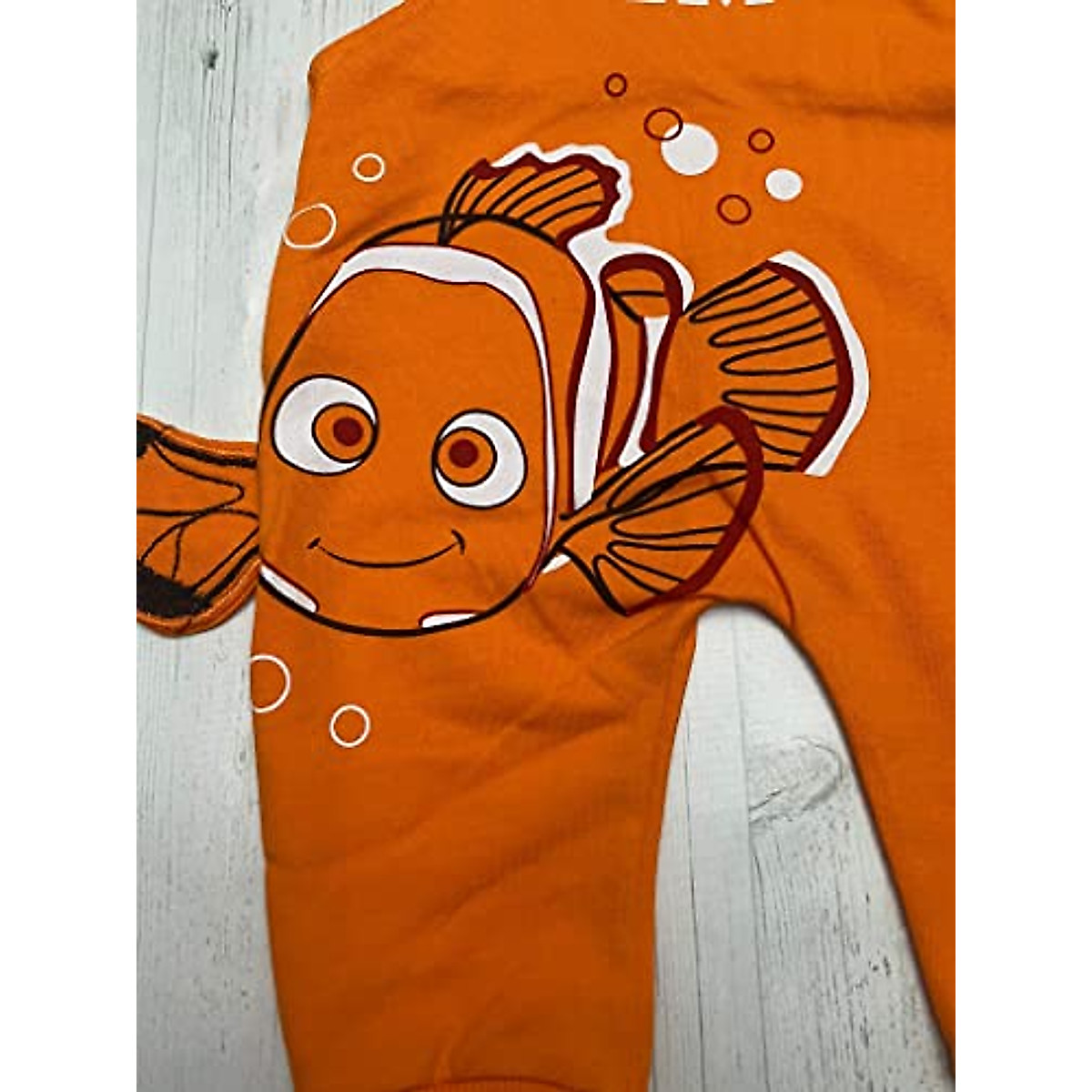 My Cotton Baby Finding Nemo Cotton Baby Salopette, Jumpsuit With Long Sleeve Tshirt For Newborns & Infants – 2 PIECES COTTON BABY ROMPER - Unisex (6-9 months), Orange