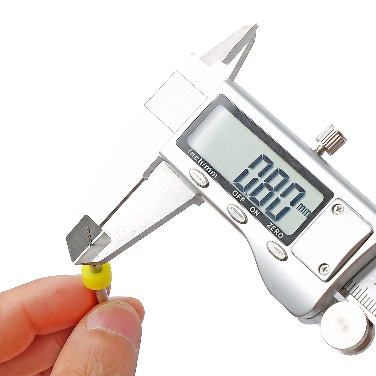 Luomorgo 10 Pcs 1/8" Shank PCB Drill Bits Carbide Tungsten Steel, 0.8mm PCB Print Circuit Board Mini Drill Bit Set for PCB Jewelry CNC Engraving, Yellow