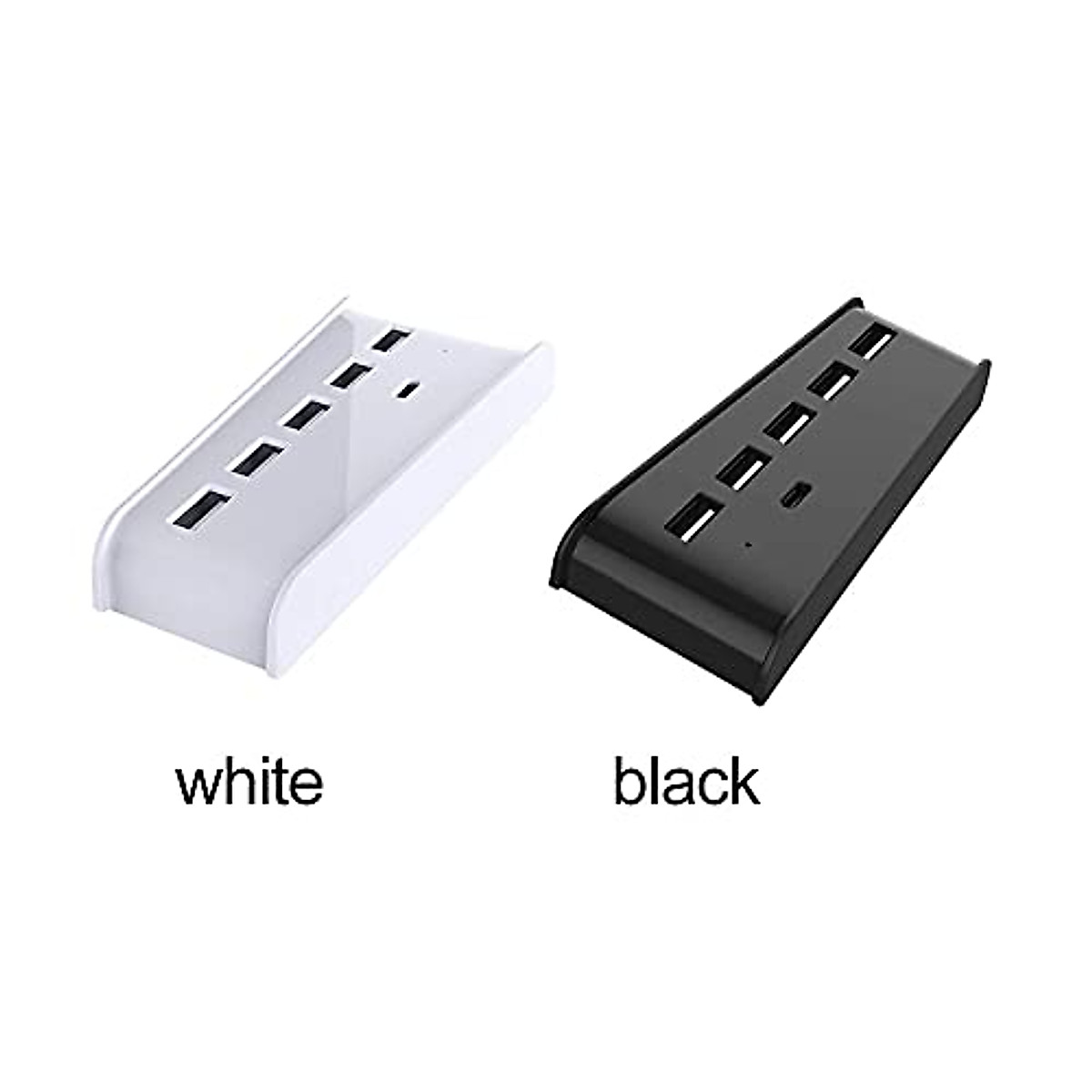 TWDYC 5 Port High-Speed Splitter Adapter Game Console USB Hub Multifunctional for PS5 Game Console Charging Stand Indicator Light (Color : White)