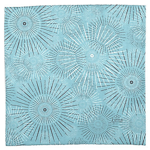 Karma Blue Dandelion Headband for Women - Medium - Fabric Headband and Stretchy Hair Scarf - Blue