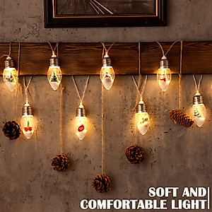 Hungdao Christmas Snow Globe String 7 ft Lights Christmas Tree Bubble Lights with 10 LED Clear Bulbs Battery Operated Snow Globe Lights Christmas Decoration for Garden Decor Party Indoor Outdoor Home