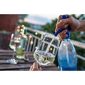 Sodafall Fizz Saver Soda bottle dispenser for seltzer/club soda and soda pop (grey)