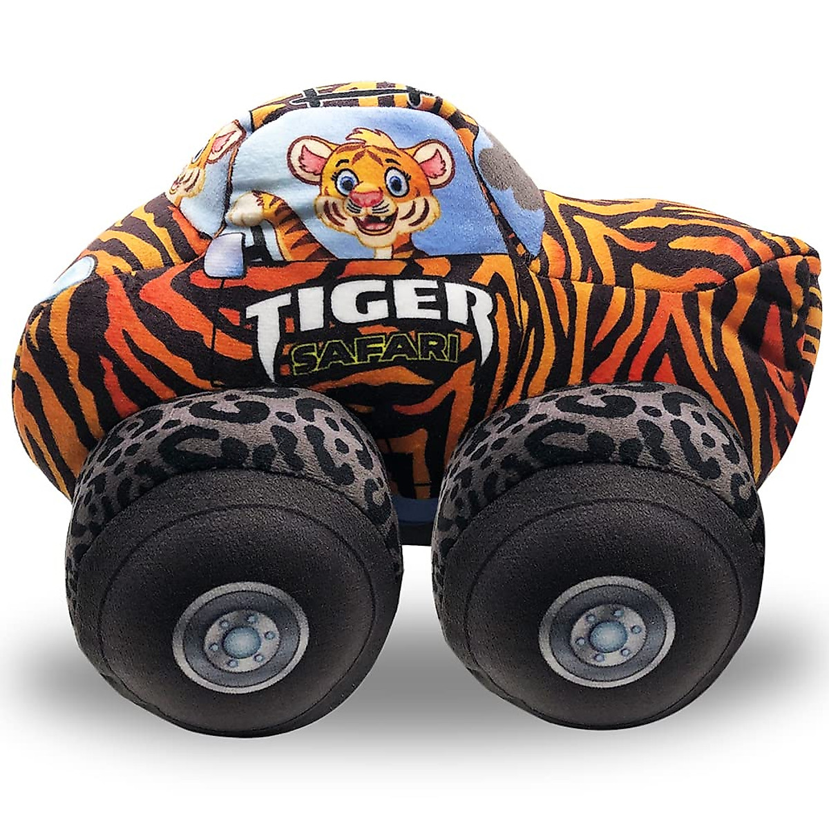 ArtCreativity Safari Plush Monster Truck, 8 Inch Big Monster Truck Stuffed Toy, Cool Animal-Themed Design, Soft Car Toys for Toddlers Car Stuffed Animal, Car Plush for Boys and Girls, Great Gift Idea