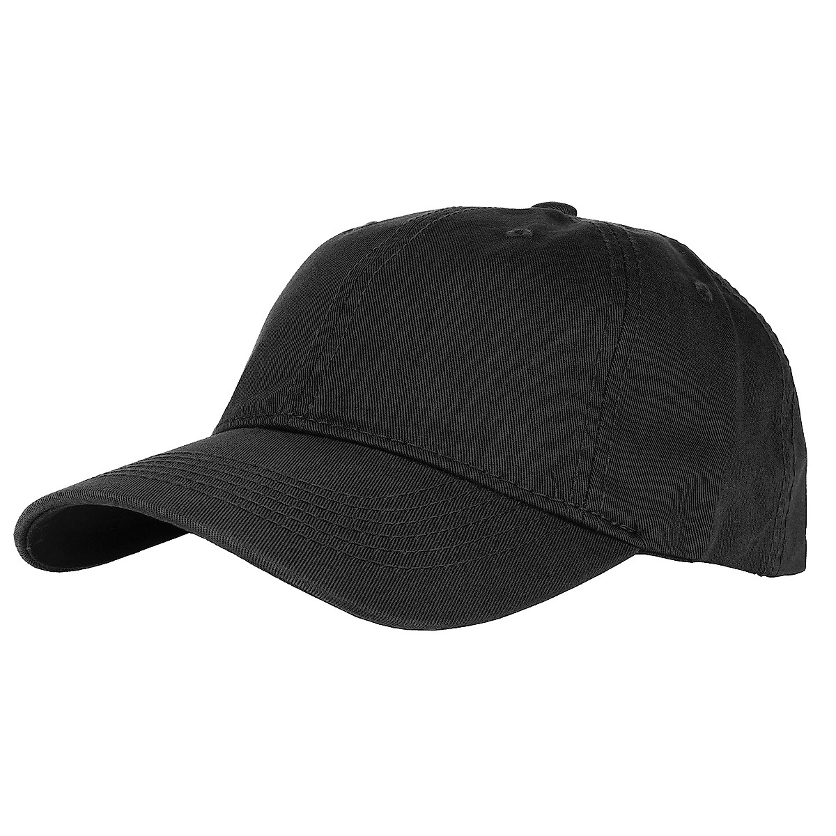 Gelante 6 Pack Cotton Twill Washed Unstructure Baseball Cap - Adjustable Blank Hat for Men Women - Wholesale Bulk Lot (2800 Black)
