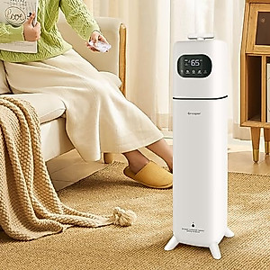 Humidifier Large Room,Humidifiers for Home,Humidifiers for Bedroom,Top Fill 9L 32DB Quiet Ultrasonic Cool Mist Humidifier for Baby Nursery Office Plants