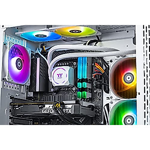 Thermaltake LCGS Glacier 460 AIO Liquid Cooled CPU Gaming Desktop (AMD Ryzen™ 5 5600X 6-core, ToughRam DDR4 3600Mhz 16GB RGB Memory, NVIDIA® GeForce RTX™ 4060, 1TB NVMe M.2, WiFi) S3GL-B550-460-LCS