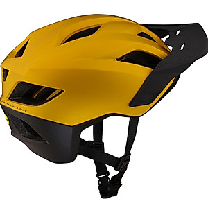 Troy Lee Designs Flowline Adult Bicycle Helmet MIPS EPP Lightweight Vented Adjustable Detachable Visor All Mountain Enduro, Gravel, Trail, BMX, Off-Road MTB (Gold/Black, XL/XXL)