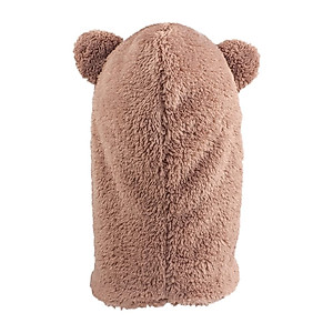 Baby Girls Boys Winter Warm Scarf Hat Kids Thick Earflap Hood Cap with Ear 6M-7T (Khaki,S)