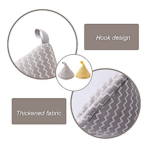 2 Pcs Mini Oven Mitts Japanese Style Triangles Pot Handle Caps Anti-Scalding Pot Knob Cloth Cover Holders for Pot lids Casseroles Microwave Kitchen