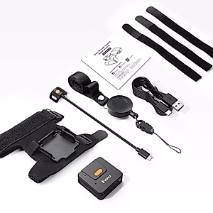 Eyoyo Wearable Glove 1D Bluetooth Barcode Scanner, Left&Right Hand Wearable,1D Finger Trigger Wireless Bar Code Reader Inventory with Retractable Lanyard Compatible with iPhone iPad Android Tablet