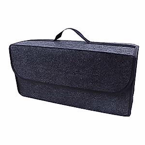 Car Trunk Storage Felt Cloth Foldable Finishing Box Organizer in The Car Multifunctional Durable Storage Box Auto Accessories (Grau)