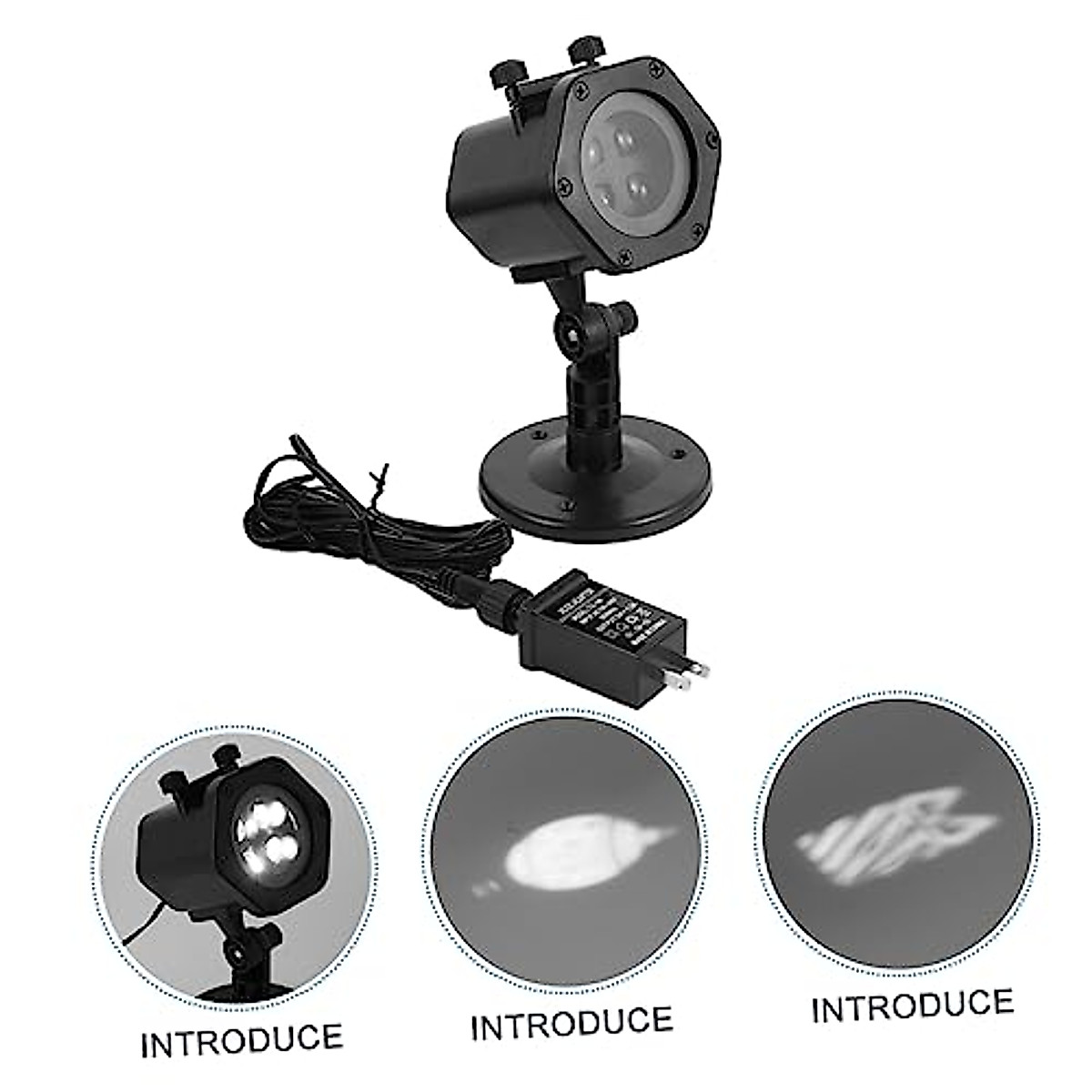 DOITOOL 1 Set Christmas Halloween Projector Lights Christmas Window Projector Christmas Lights Outdoor Projector Projection Lamp Animation Projection Lamp Portable Outdoor Projection Lamp