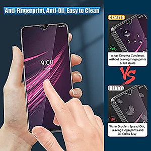 [2+2 Pack] Cizerin Tempered Glass Screen Protector for T-Mobile REVVL V+ 5G 2021 6.82 inch(T-Mobile REVVL V Plus 5G) - and Camera Lens Protector - Anti-Fingerprint - Shatter Proof - Gorilla Glass