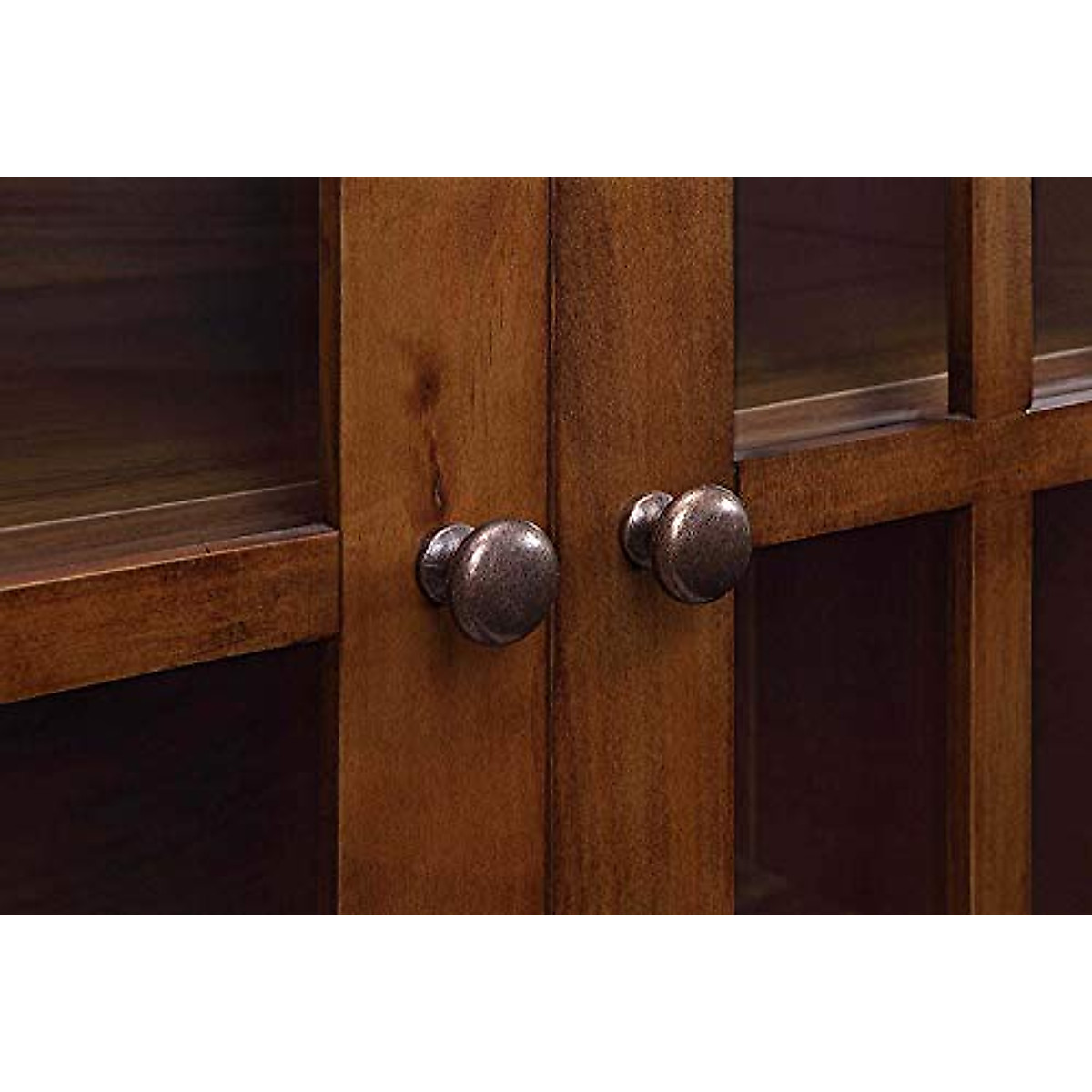 Convenience Concepts Big Sur Deluxe TV Stand with Storage Cabinets and Shelf for TVs up to 55 Inches, Dark Walnut