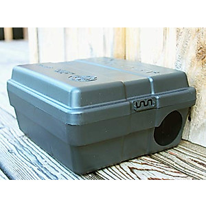 Outpost Rat Bait Station | Single Rat Bait Station Targets Small Mice Up to Large Rats | Position Horizontal or Vertical | Made in USA