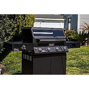 Monument Grills 4-Burner Liquid Propane Gas Smart bbq Grill Denali D425 with Stainless Steel Rotisserie Kit(2 Items)