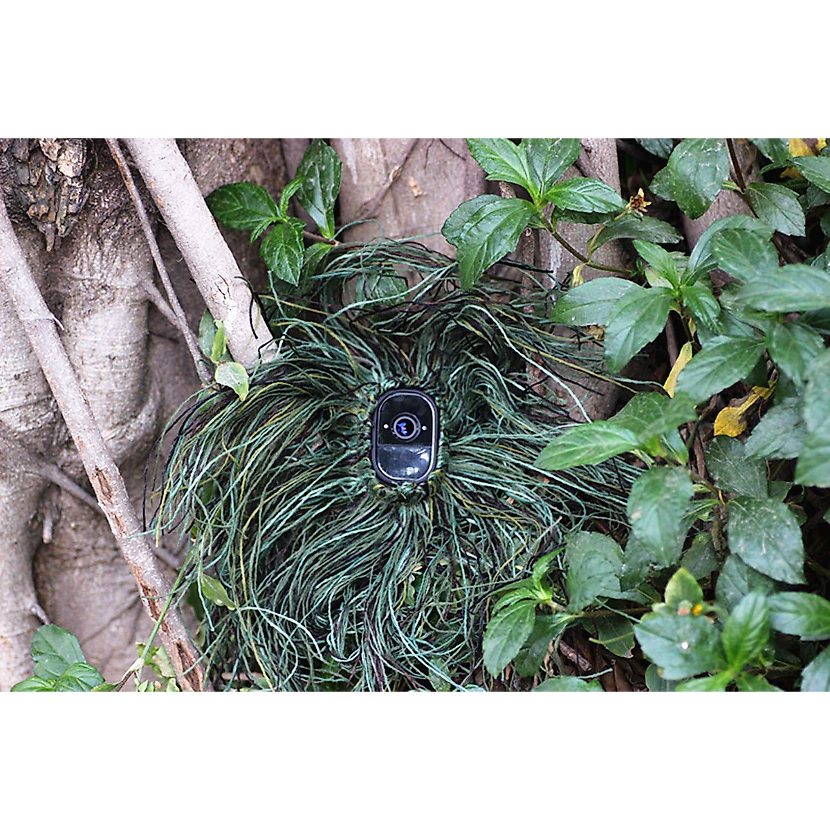 Ghillie Skin Compatible with Arlo PRO, 2 Smart Security Home Camera, Black Silicone Skin Case Cover for Arlo PRO & Arlo PRO 2 Smart Security Wire-Free Cameras, 1 Set