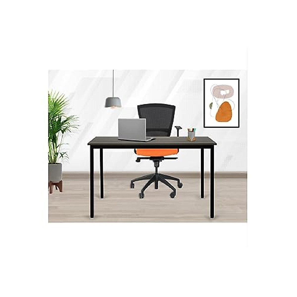 Atlas Desk (Walnut), Barricks Utility Table with Laminate Top & Steel Legs Table, Utility, 24X47, Simplistic Iron Frame Dining Table Teak Color