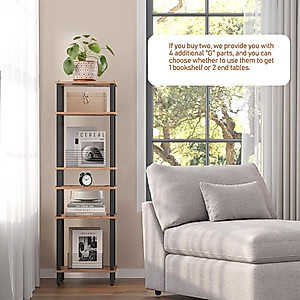 TUTOTAK End Table, Side Table, Nightstand, 3-Tier Storage Shelf, Sofa Table for Small Space, Living Room, Bed Room TB01BB049