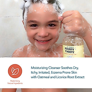 Happy Cappy Baby Shampoo and Body Wash - Eczema Body Wash for Kids, Toddler, Adults, Helps with Dryness, Reduces Itching and Redness, Dermatologist Tested, Fragrance Free - 8 Fl Oz (Pack of 2)