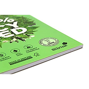 Silvine A4+ Premium Recycled Wirebound Notebook, Lined with Margin, 120 Pages of 100% Recycled Paper. Ref R102 [Pack of 5]