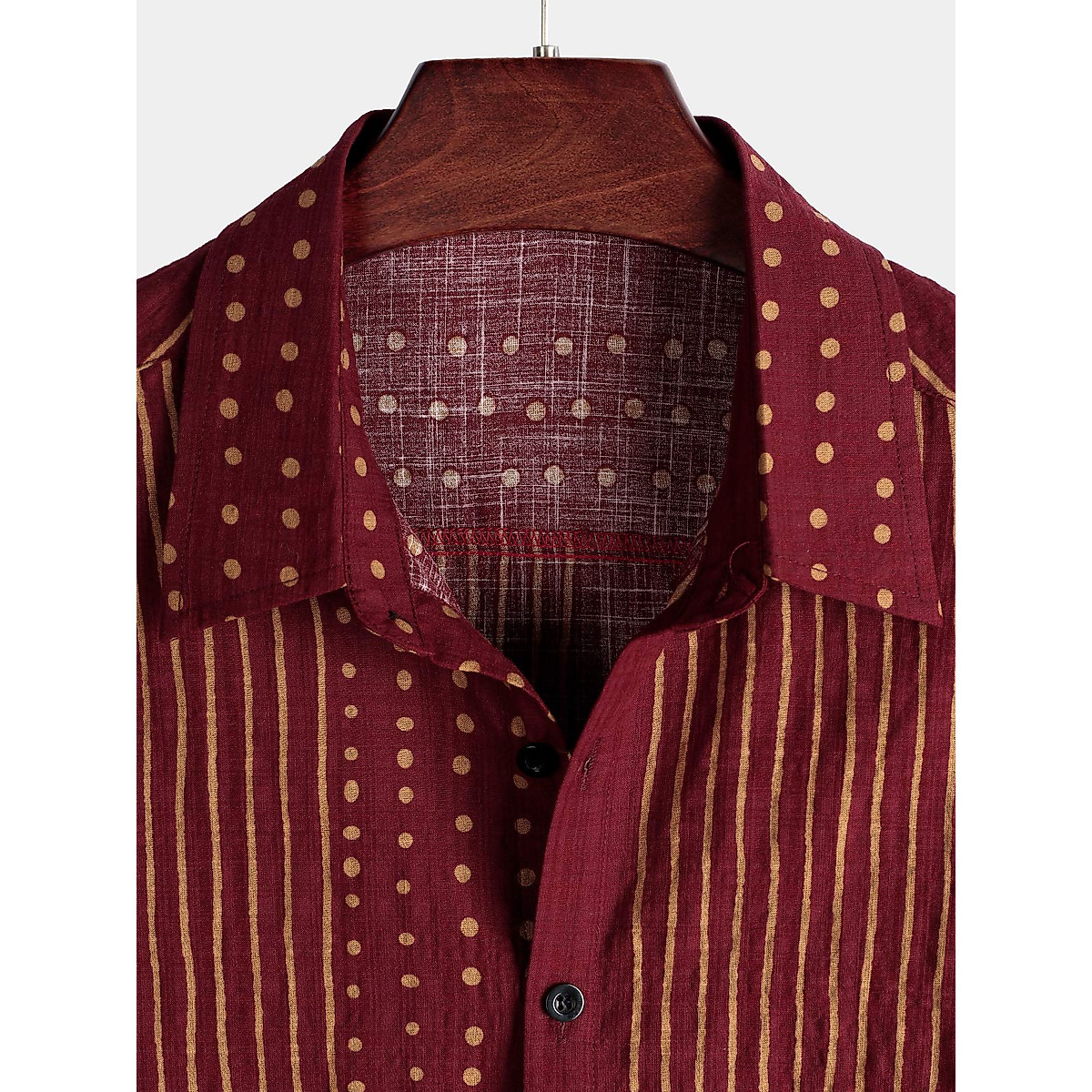 VATPAVE Mens Casual Short Sleeve Button Down Shirts Regular Fit Hawaiian Summer Shirts X-Large WineRed