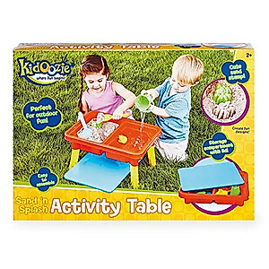 Toddler Sensory Kids Table with Lid | Sensory Bin | Kidoozie | Mega Block Compatible Lid | Indoor Outdoor Use , Red, G02521 17 x 12.5 x 11 inches