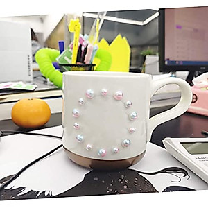 1100pcs ABS Gradient Imitation Pearls Half Round Pearls Assorted Mixed Sizes 3/4/5/6/8mm Flatback Pearl Beads DIY Material (Style 1)