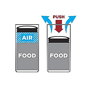 Prepara Evak Fresh Saver Plastic Food Storage, 128 Ounce, Black