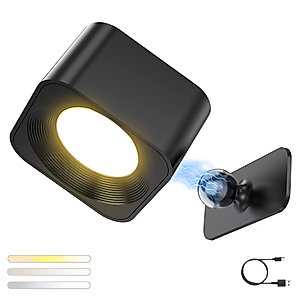 Bohun LED Wall Sconces Battery Operated with Remote and Touch Control Switch, Brightness Levels & 3 Color Temperatures, Magnetic Cordless Wireless Wall Mounted Lamp