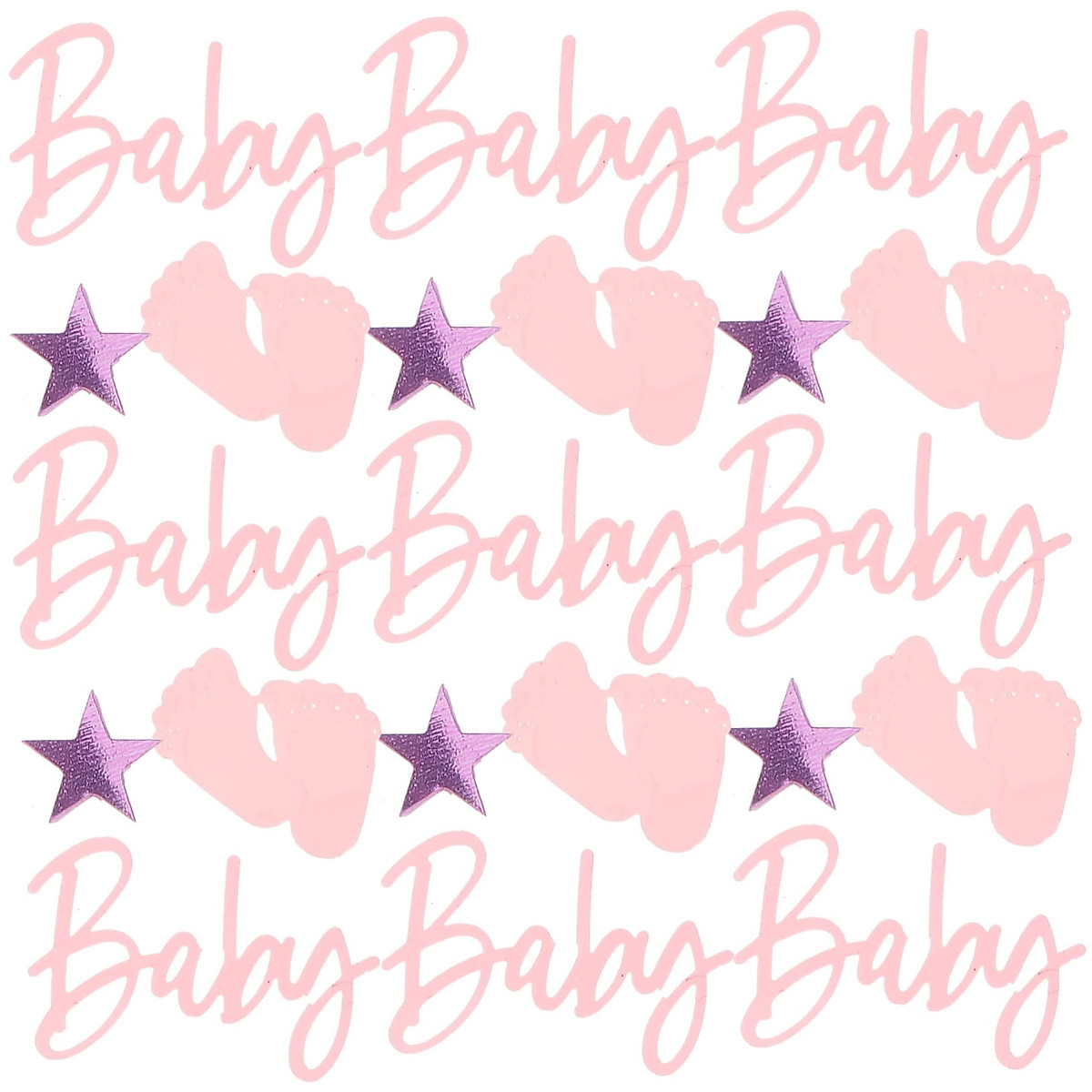 ifundom 5pcs 1 Baby Shower Baptism Table Confetti Gender Reveal Table Scatter Baby Reveal Confetti Star Confetti Gender Reveal Confetti Baby Footprint Confetti Plastic Supplies Cross