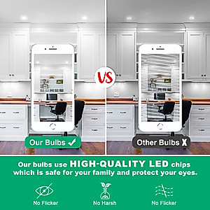 Kondras 6-Pack GU10 LED Light Bulbs 4W 50watt Halogen Bulb Replacement, 5000K Daylight White GU10 Bulb 450lm LED Recessed Track Light Bulbs for Range Hood Kitchen Bedroom, 120°Beam Angle, Non-Dimmable