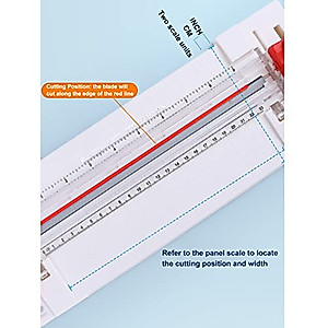Paper Cutter Paper Trimmer 4 in 1 Ultra Light Trimmer with Dial Blades of Straight, Wavy, Dotted, Creased for Paper Craft, Scrapbook, Photos, Postcards,Coupons, Gift Card, Label (White)