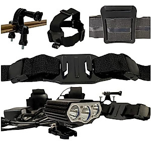 Night Owl Helmet Light Kit with 10pc GoPro Compatible Mount System, Powerful 3000 Lumen LED Riding Light Mount-Anywhere Motorcycle, Bicycle, Ski, Snowmobile, Dirt Bike & More - USA Based