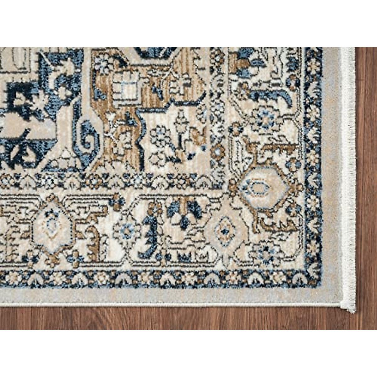 Abani Savoy Collection Area Rug - Blue and Green Vintage Design -7'9"' x 10'2" - Easy to Clean - Durable for Kids and Pets - Non-Shedding - Medium Pile - Soft Feel - for Living Room, Bedroom & Office