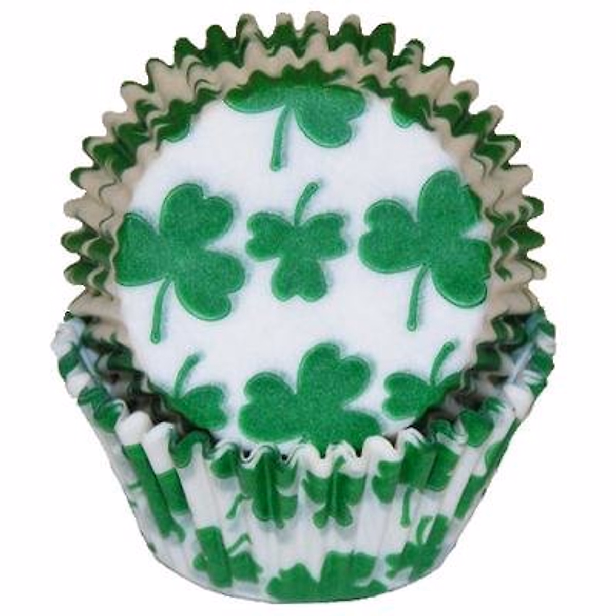 50 Shamrock Print Cupcake Liners Baking Cups Standard Size St. Patrick's Day