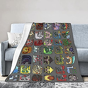 Bungyewd Fleece Blankets - Lightweight Fuzzy Blanket Cozy Soft Twin Blanket for Couch, Travel, Camping 80"x60"