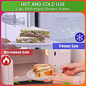 MIDOFELD 7 Inch Small Paper Plates - [125-Pack] Heavy Duty Dessert Paper Plate Eco Friendly Made from Sugarcane Fiber - Microwable Sturdy Party Plate Disposable, 100% Compostable and Biodegradable