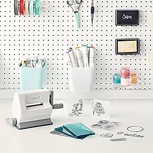 Sizzix Sidekick Starter Kit 661770 Portable Manual Die Cutting & Embossing Machine for Arts & Crafts, Scrapbooking & Cardmaking, 6.35 cm Opening, 2.5" Opening, White