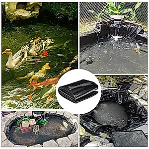 Pond Liner 10 x 13 Ft HDPE Pond Liners, 20 Mil UV Resistant Preformed Pond Liner Easy Cutting, Pond Liner for Natural Looking Ponds, Waterfall, Koi Pondsand Water Garden (Black)