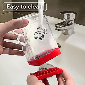 LilyAbeille Fruit Slicer Cup Slicer, Banana Strawberry Slicer with Stainless Steel, Fruit Cutter Fruit Chopper Egg Slicer Kitchen Gadgets, Kitchen Essentials Portable Slicing Tool