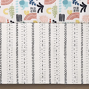 The Peanutshell Boho Crib Bedding Set for Baby Boys or Girls | 3 Piece Unisex Nursery Set | Crib Blanket, Fitted Crib Sheet, Crib Skirt