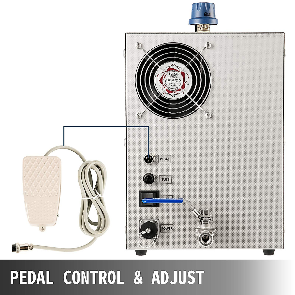 VEVOR Jewelry Steam Cleaner 2L Jewelry Cleaner Machine 1300W Jet Jewelry Steam Cleaner 110V 4 KG Silver & Gold Steam Cleaner Goldsmith Equipment For Gold Sliver Jewelry(110V)