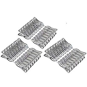 Pealeep Clothes pins, 60Pcs Metal Beach Chair Towel Clips,Heavy Duty Stainless Steel Clothespin, Beach Towel Clips Keep Your Towel from Blowing Away