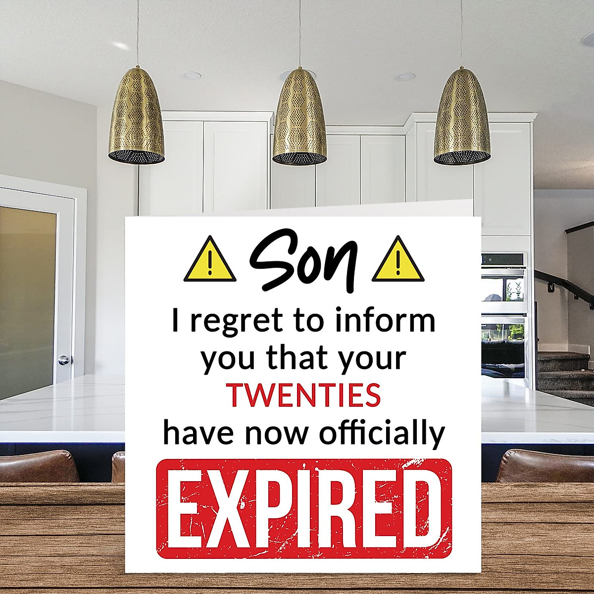 Funny 30th Birthday Cards for Son - Your Twenties Have Expired - Happy Birthday Card for Son from Mom Dad Parents, 5.7 x 5.7 Inch Banter Joke Humour Bday Greeting Cards Gift