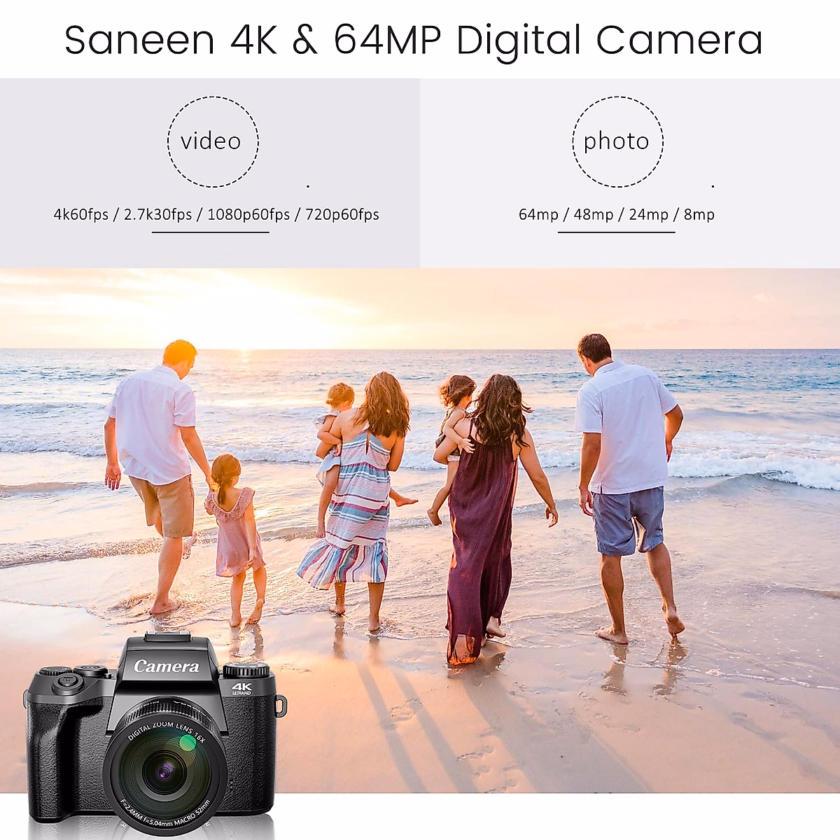 Saneen Kids Camera, 1080P HD Camera for Kids with 32 GB Card, 40MP Kids Digital Camera for Girls Boys Age 2-12, Perfect Christmas Birthday Festival Gifts for Toddler,Blue-Mouse