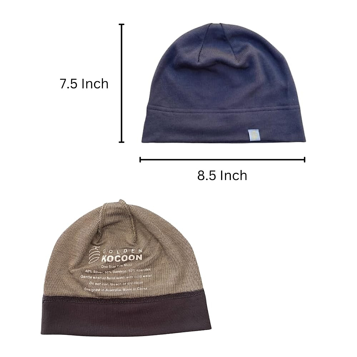 Golden Kocoon® -E.M.F Bamboo Lyocell Skull Cap -Thin Faraday Fabric -Adult Size - 5.g, Cell Towers, Bluetooth, Smart Meters & WiFi -Wear under your favourite hat or cap, or use on it's own-Cocoon