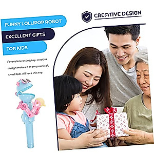 TEHAUX Lollipop Machine Destress Gifts Chrismas Candy Wand Toy Christmas Lollipop Robot Lollipop Holder for Kids Sugar Storage Toy Lollipop Holder Robot Creative Lollipop Robot Toys Child